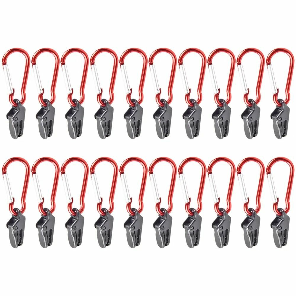 20 шт. Аксессуары для кемпинговых палаток. Ветрозащитная фиксированная клипса. Для прочного укрепления тента палатки