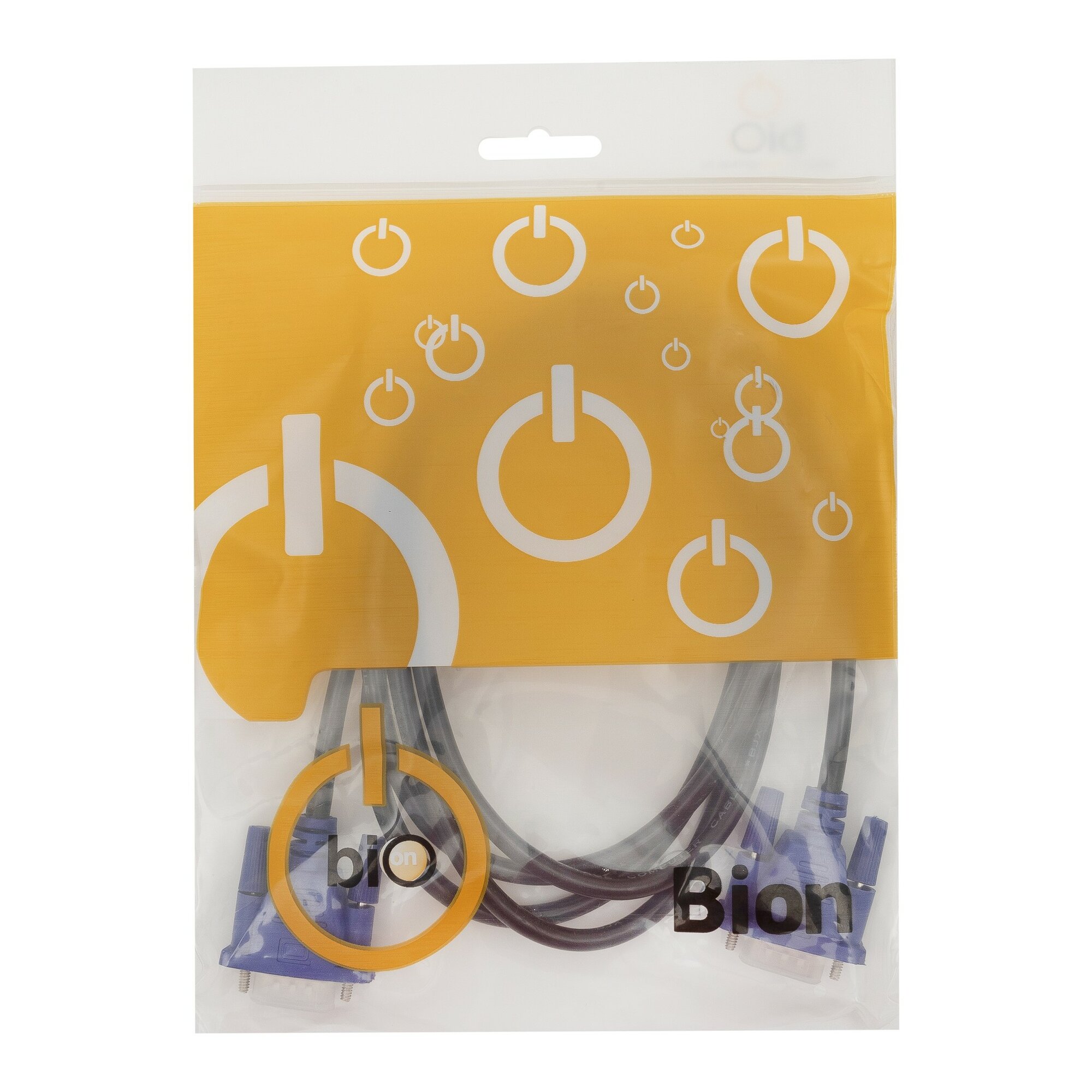 Bion Expert Кабели HDMI DVI DP Bion Кабель VGA 15M 15M, экранированный, ферритовые кольца, черный, 1.8 м BXP-VGA2-018