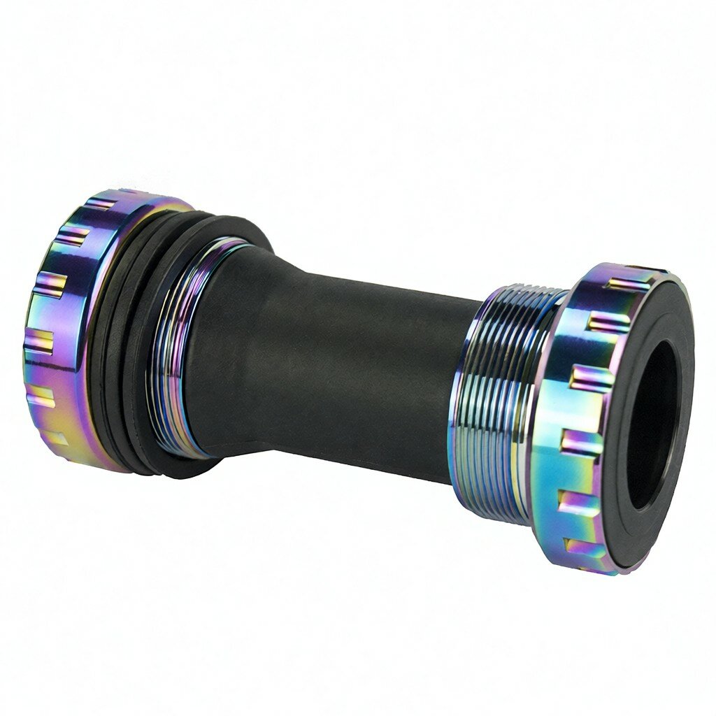 КПП велосипеда алюминиевый сплав цельный металлический для доработки велосипеда черный красный разноцветный размер 97*44*44мм вес 96г для рамы пятисторонней 68-73мм резьба 1.37 дюйма внутренний диаметр 24мм 1шт