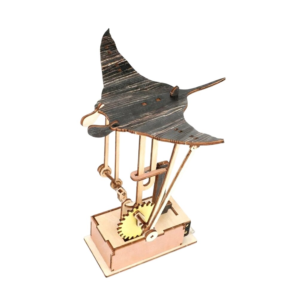 Деревянная Скульптура Летающего Ската Манта Ручной Работы, Настенный Орнамент, Деревянная Фигурка Морского Животного для Украшения Дома