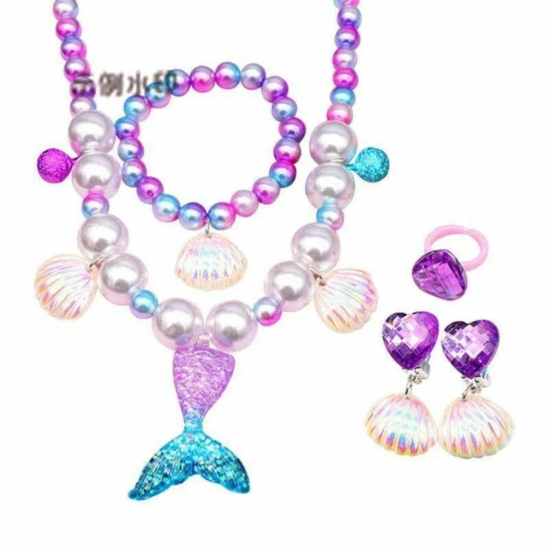 Набор браслетов и ожерелья Русалка Комплект украшений Русалка
