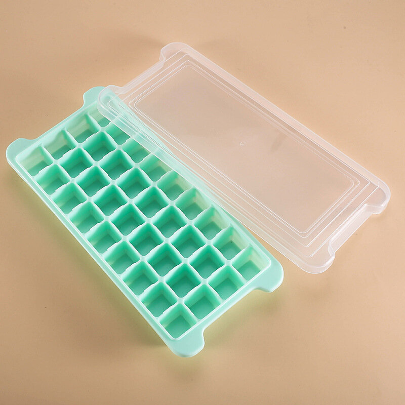 Высококачественная силиконовая форма для льда с крышкой, 36 отсеков, большая модель для домашнего использования,