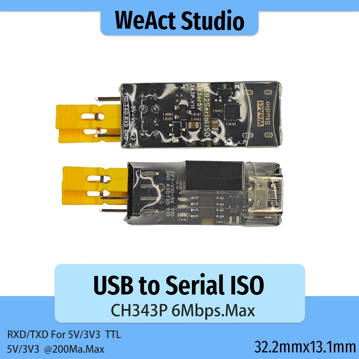 WeAct Serial Port Isolated Communication Module CH343