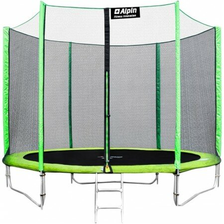 Батут Alpin 2.52 м с защитной сеткой и лестницей
