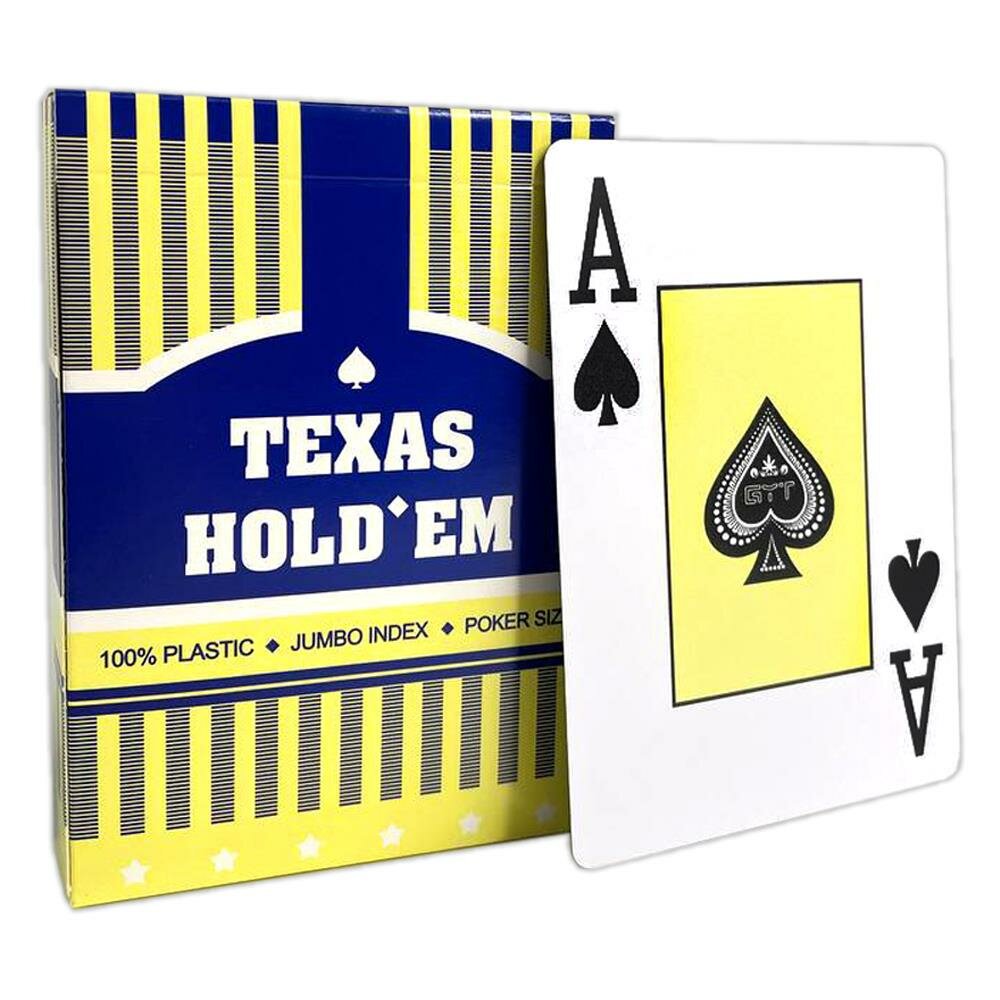 Карты для покера "Texas Holdem" 100% пластик, синяя рубашка 62136 Partida