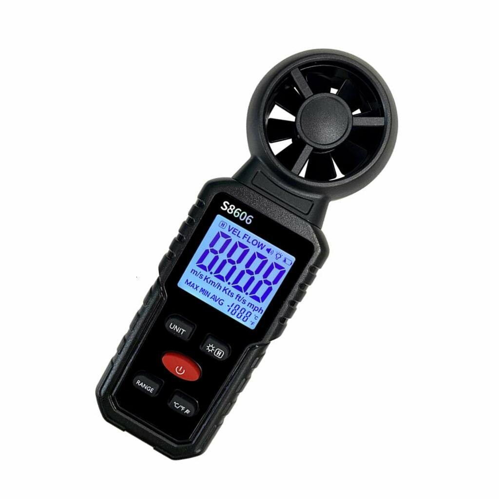 Анемометр портативный с высокой точностью 0,3–30 м/с ABS