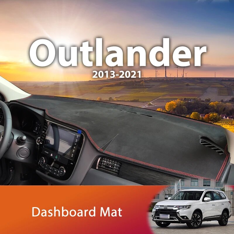 Для Mitsubishi Outlander 2013-2021 3-го поколения коврик для приборной панели автомобиля, избегайте световой коврика, инструментальная платформа, чехол для стола, противоскользящий коврик для приборной панели