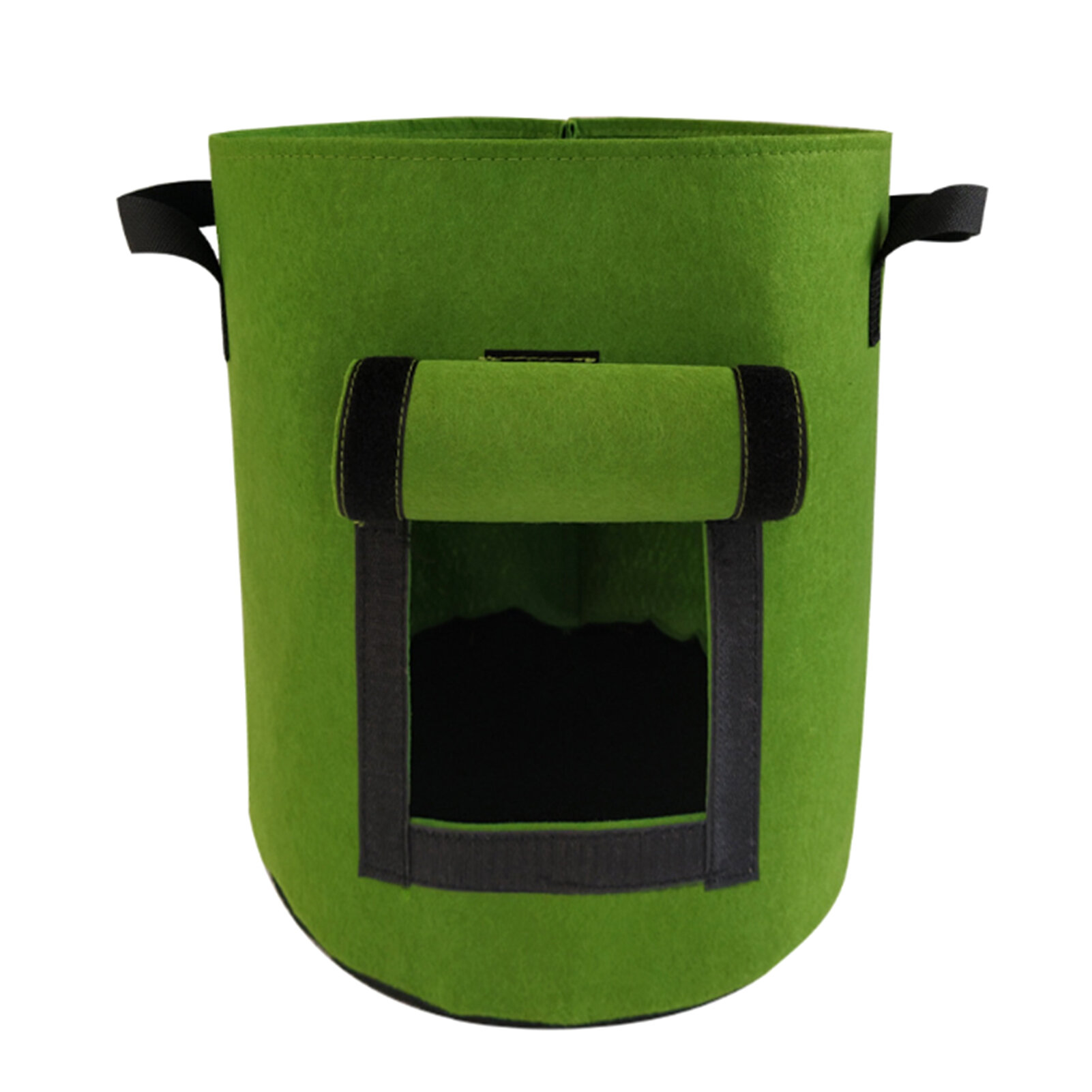 Сумка для выращивания картофеля из волокнистого фельта усиленного с ручками и окошком, контейнер для растений овощей, размеры S(4 галлоны 15L), M(7 галлоны 26L), L(10 галлоны 38L), цвета: зеленый, верблюжьий, коричневый, серый, черный 1#, черный 2# (с