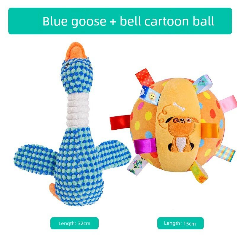 Плюшевая игрушка-гусь для собак, звуковая игрушка для прорезывания зубов, для маленьких и средних собак, для