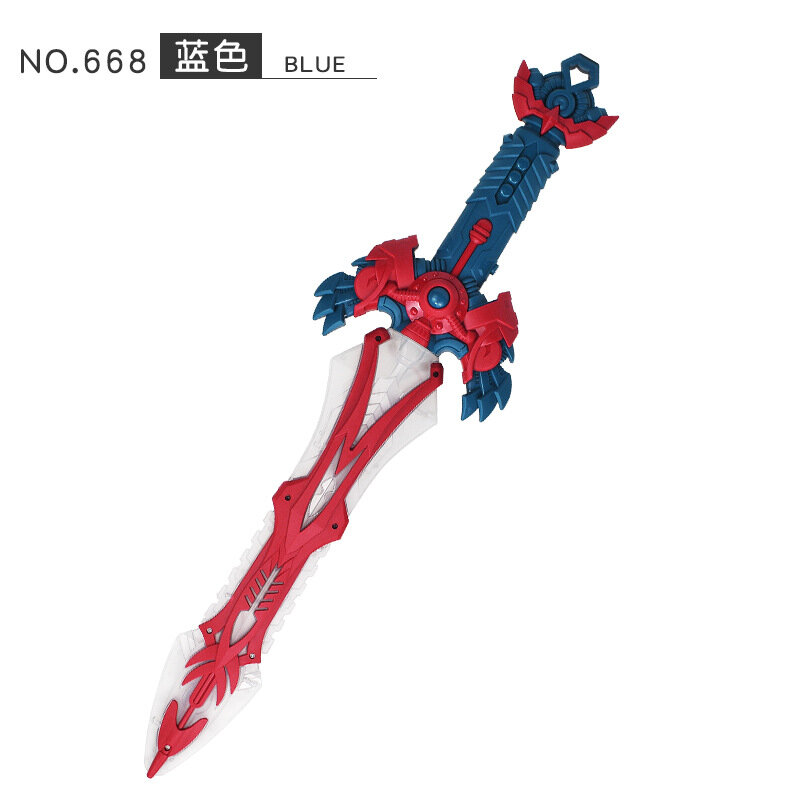 2026 Новейшая кросс-бордерная большая прозрачная мигающая палка с музыкой, электрический вращающийся светящийся меч, уличная игрушка для детей оптом