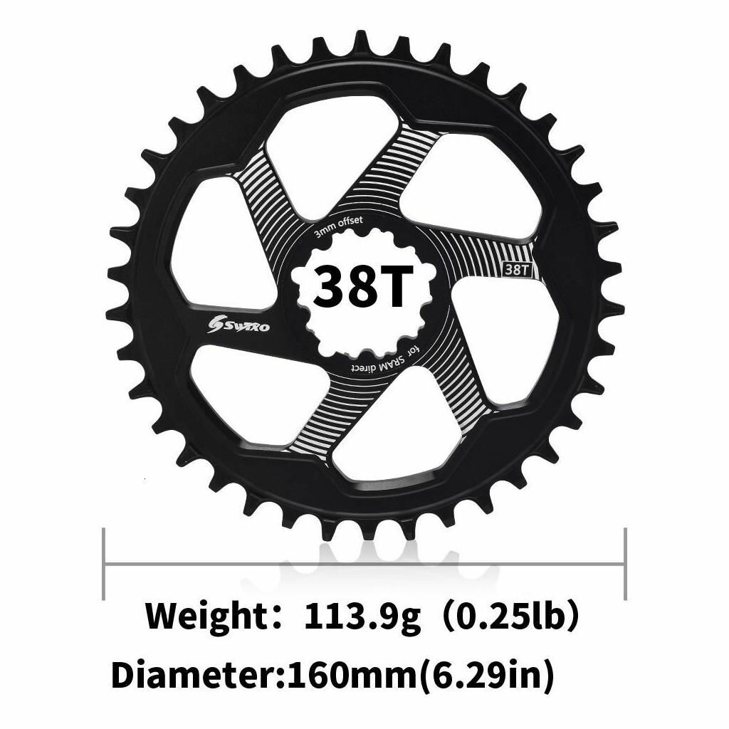 Велосипедная система шатунов CNC для горного велосипеда 30t-38t, 38T