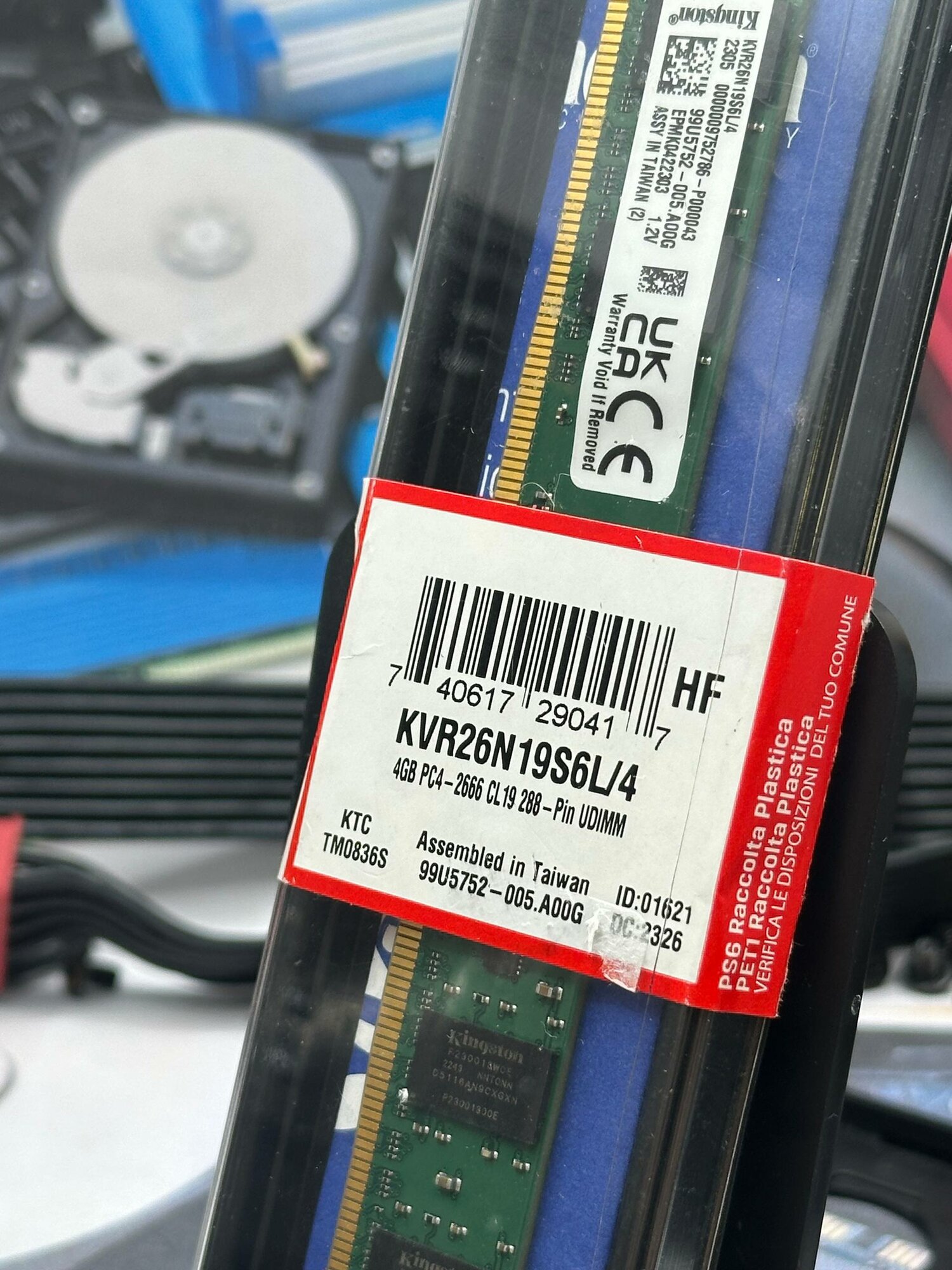 Оперативная память RAM Kingston DDR4 4GB