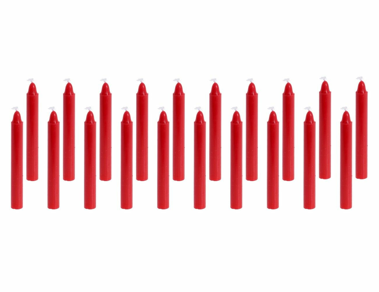 Набор столовых свечей оффи, парафин, красные, 11 см, 20 шт, Koopman International S37300510