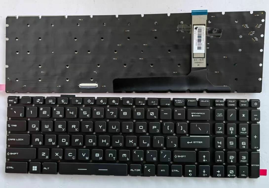 Клавиатура для MSI GE77 GP76 GP77 GS76 HX-12U GE77HX 12UGS 12UHS MS-17K5 GE76 Raider 10UG 10UH 11UG 11UH 11UE с RGB-подсветкой для каждой клавиши