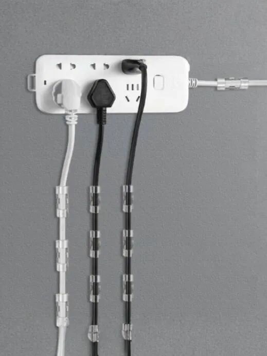 Зажимы для проводов 4-6 мм, 20 шт. Держатель кабеля универсальный Органайзер для кухни, стола, компьютера Набор для крепления проводов