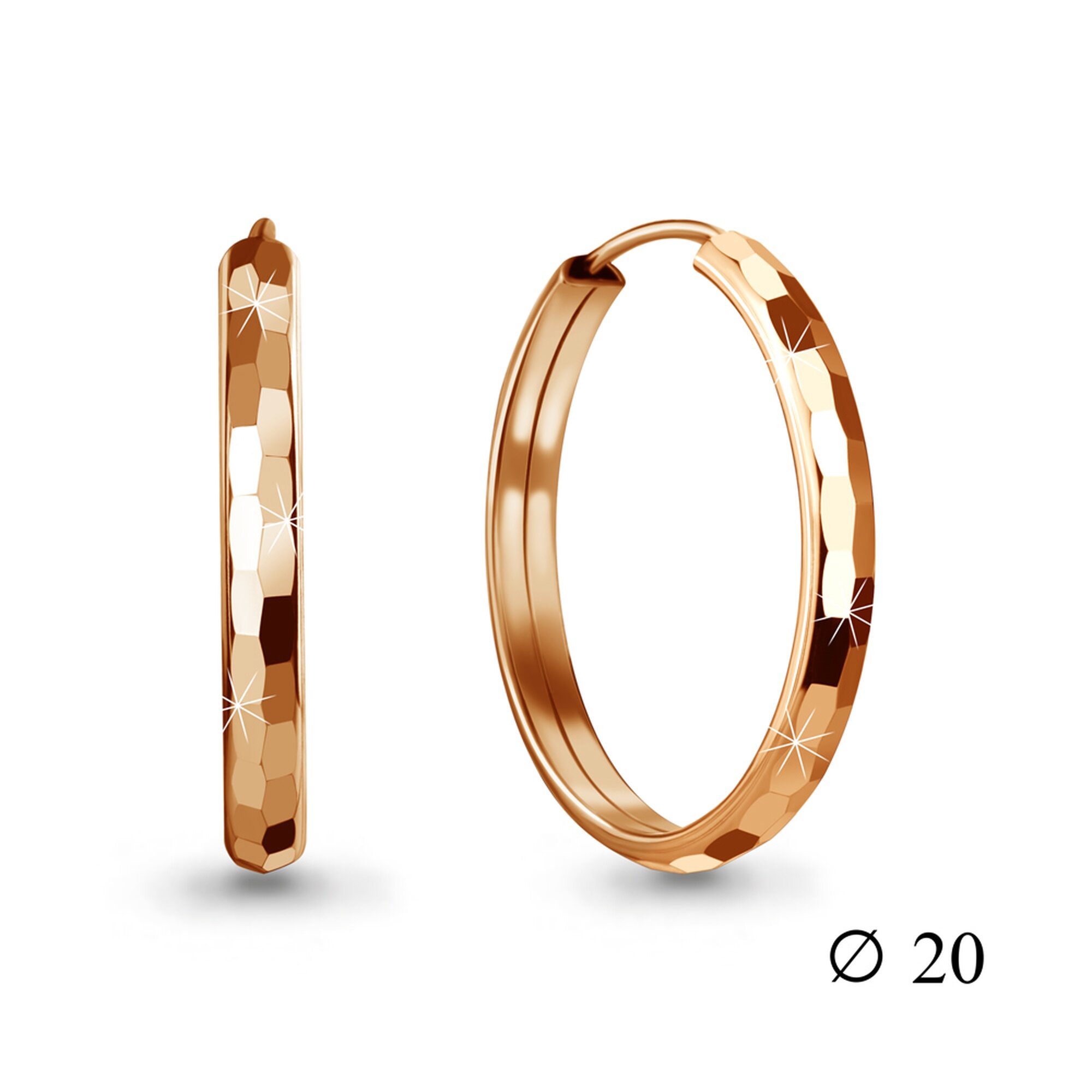 Серьги конго, серебро, 925 проба, золочение