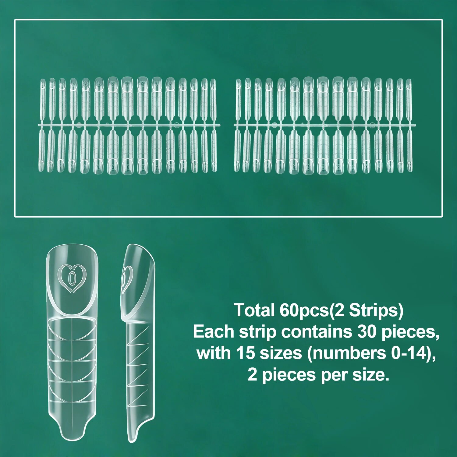 Многоразовые формы для френча Nailpop Space, 15 размеров Space-60pcs OPP bag