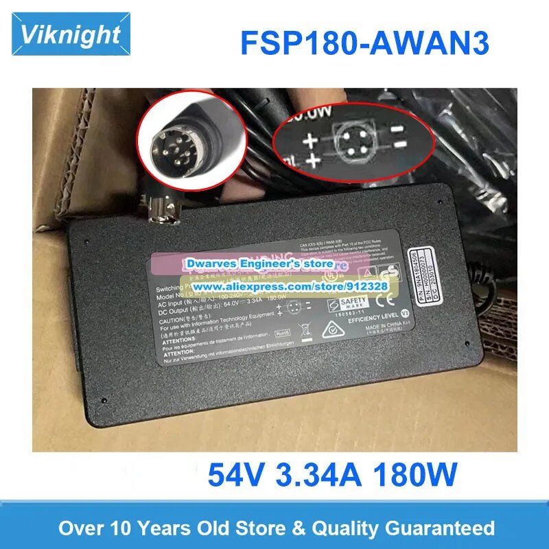 Адаптер питания viknight FSP180-AWAN2 54В 3.34А 180Вт для ноутбуков 4Pin-ZZYF