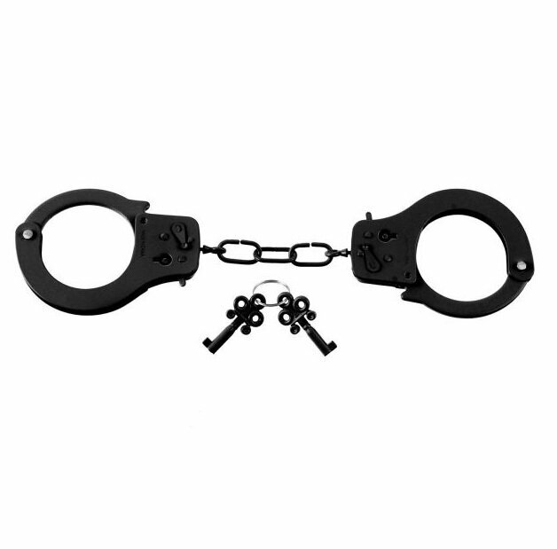 Черные наручники Designer Cuffs от PipeDream с мягкой бархатной отделкой и надежной металлической основой