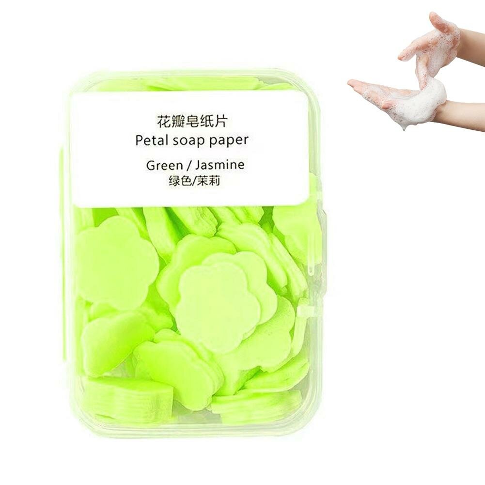 Листовое одноразовое бумажное мыло в коробочке /Дорожная мыльная бумага