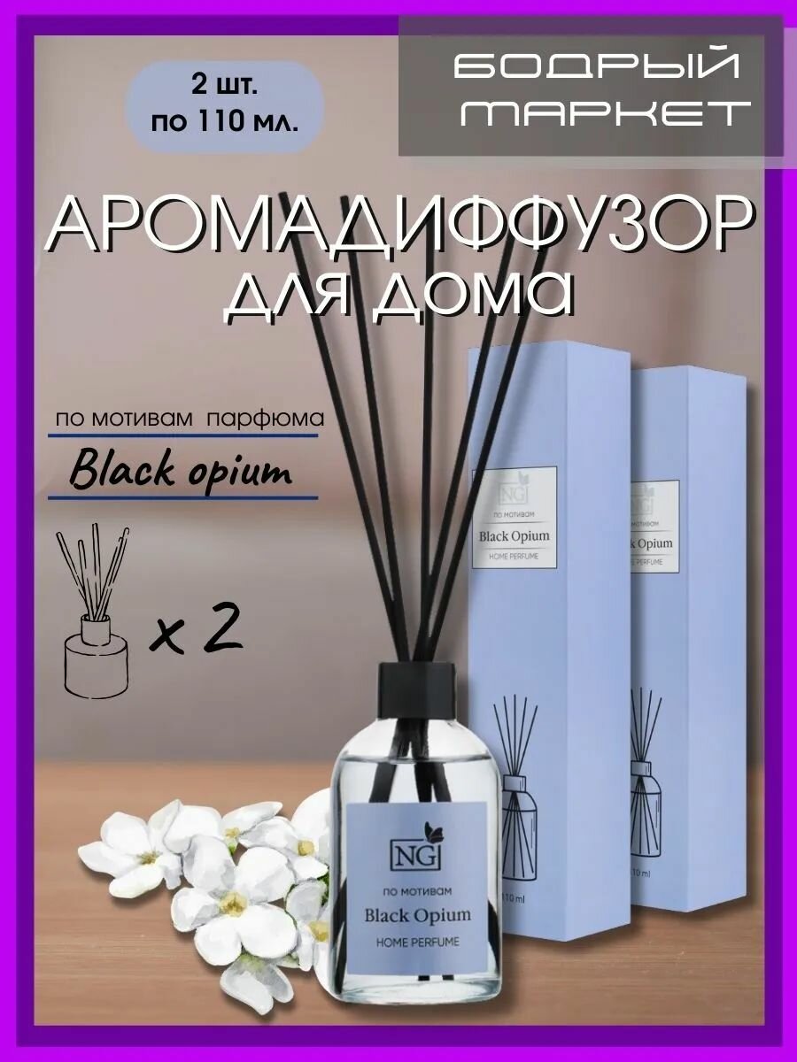 Аромадиффузор для дома NG Black Opium 2 шт. по 110мл