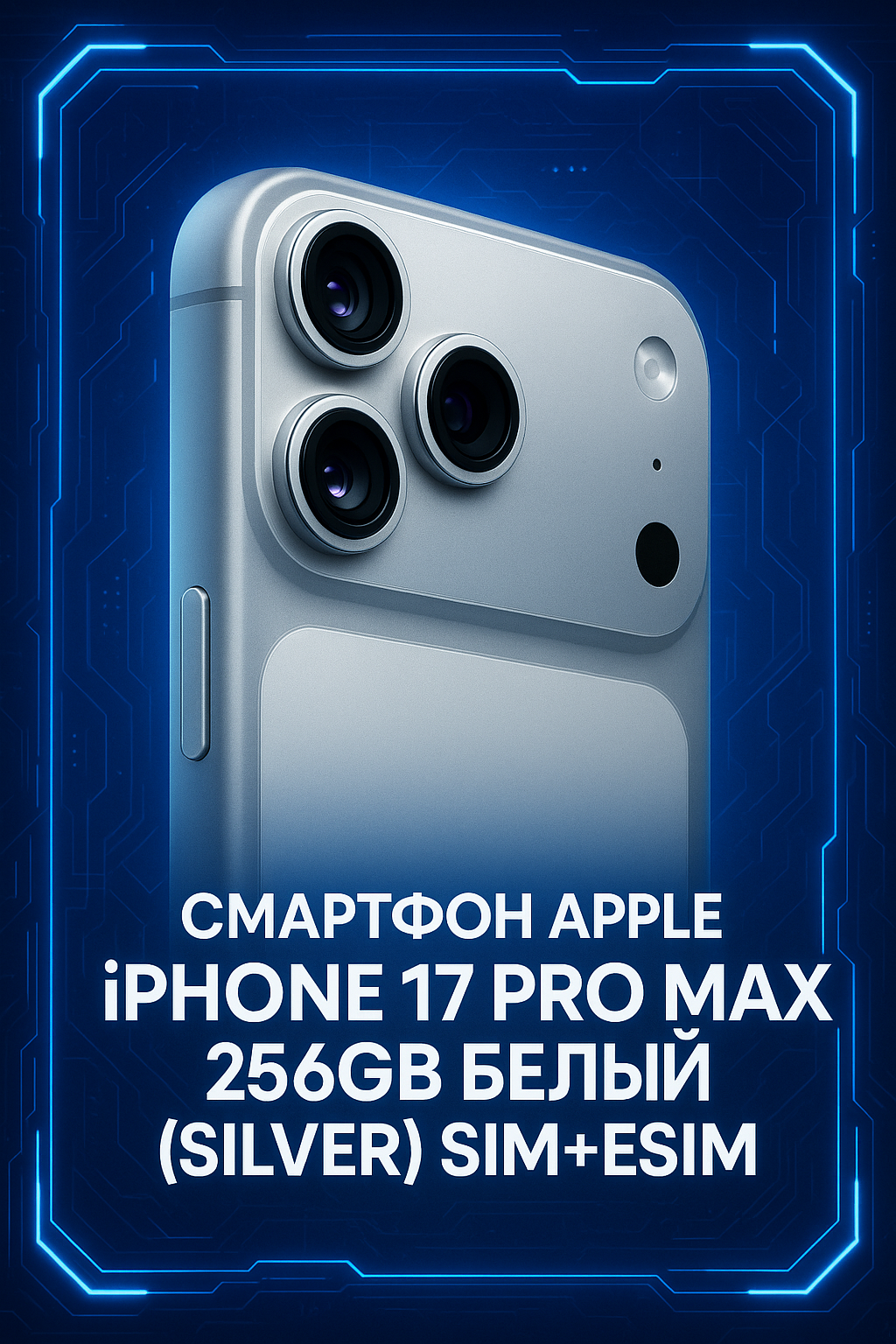 Смартфон Apple iPhone 17 Pro Max 256GB Белый (Silver) Sim+Esim