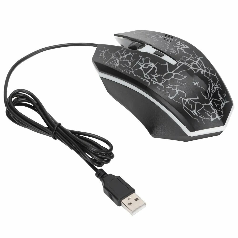 Игровая мышь, проводная игровая мышь с точным отслеживанием курсора, подходит для работы и повседневных задач — фото 1
