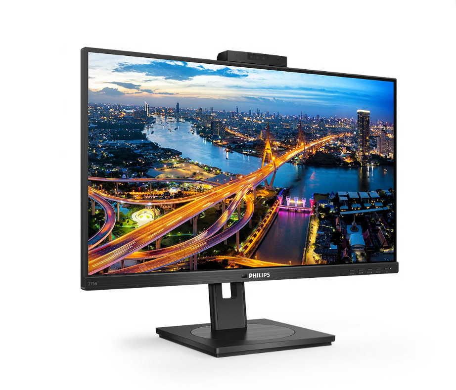 Монитор Philips 27" 275B1H/01, 16:9, IPS, QHD, 4ms, 350cd, 75Hz, DVI, HDMI, DP, USB, CAM, SPK, HAS