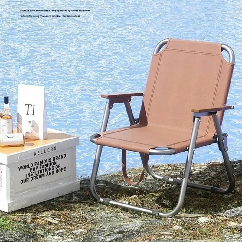 Легкое складное кресло для кемпинга, пляжа и рыбалки, портативное
