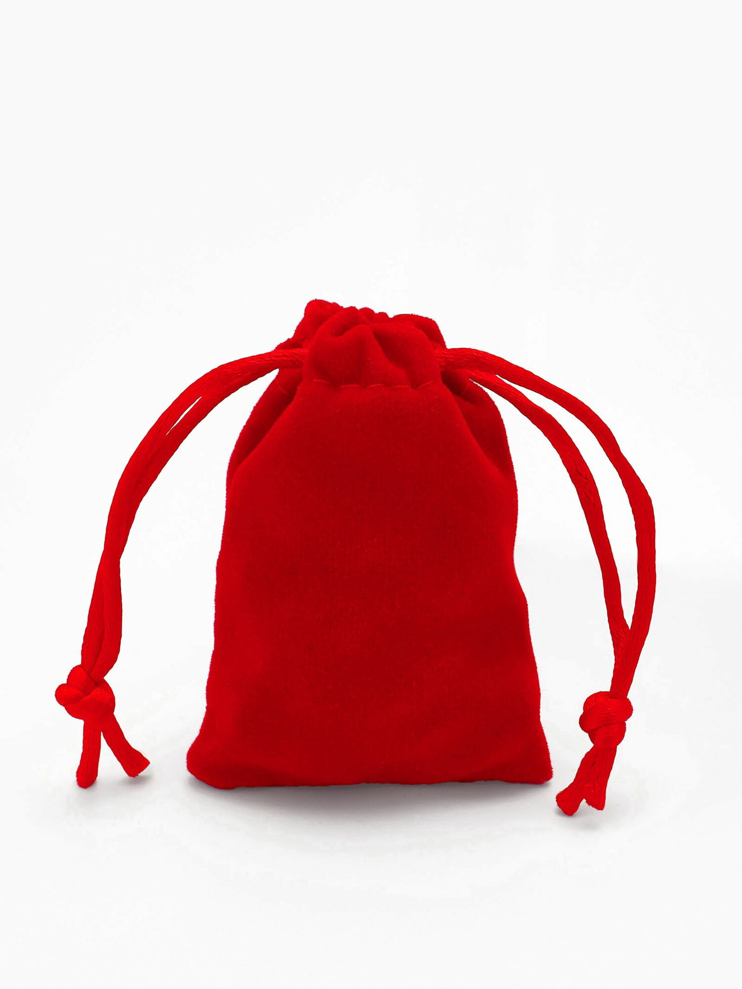 Набор мешочков для украшений подарочных 50 шт. бархатный "Классика", 5x7 см, красный