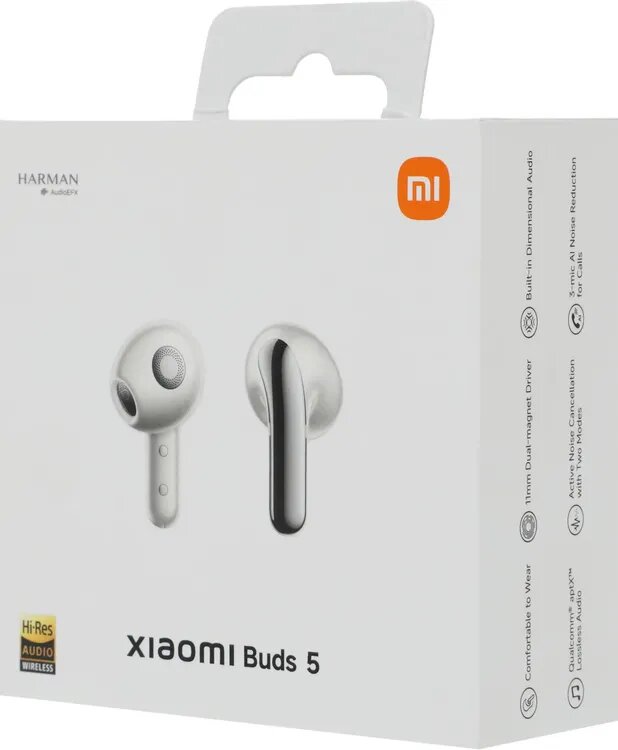 Наушники Xiaomi Buds 5 M2341E1, Bluetooth, вкладыши, серый [bhr8116gl]