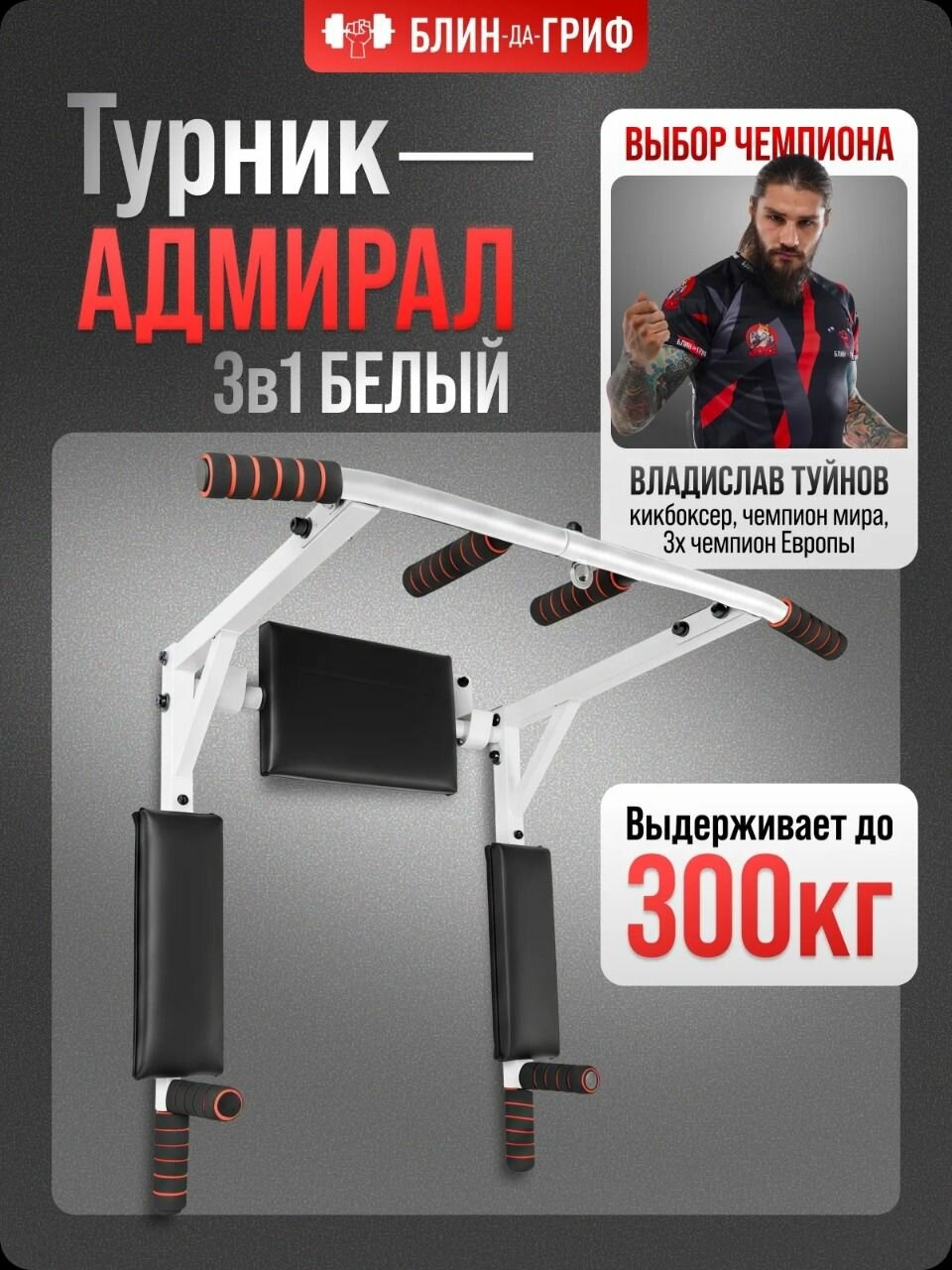 Турник настенный Адмирал, турник 3 в 1