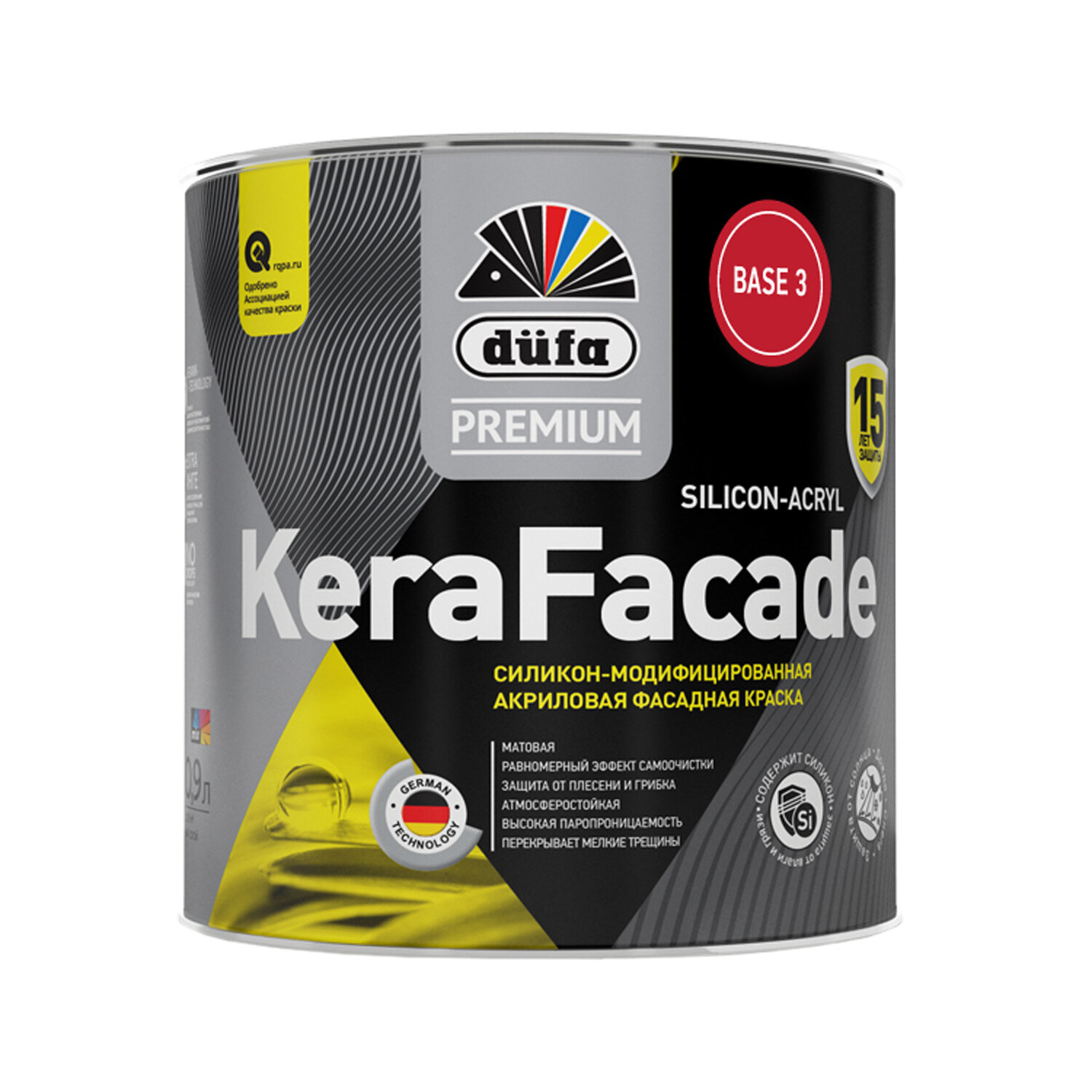 Dufa "Premium" ВД краска KeraFacade база3 0,9л МП00-009925