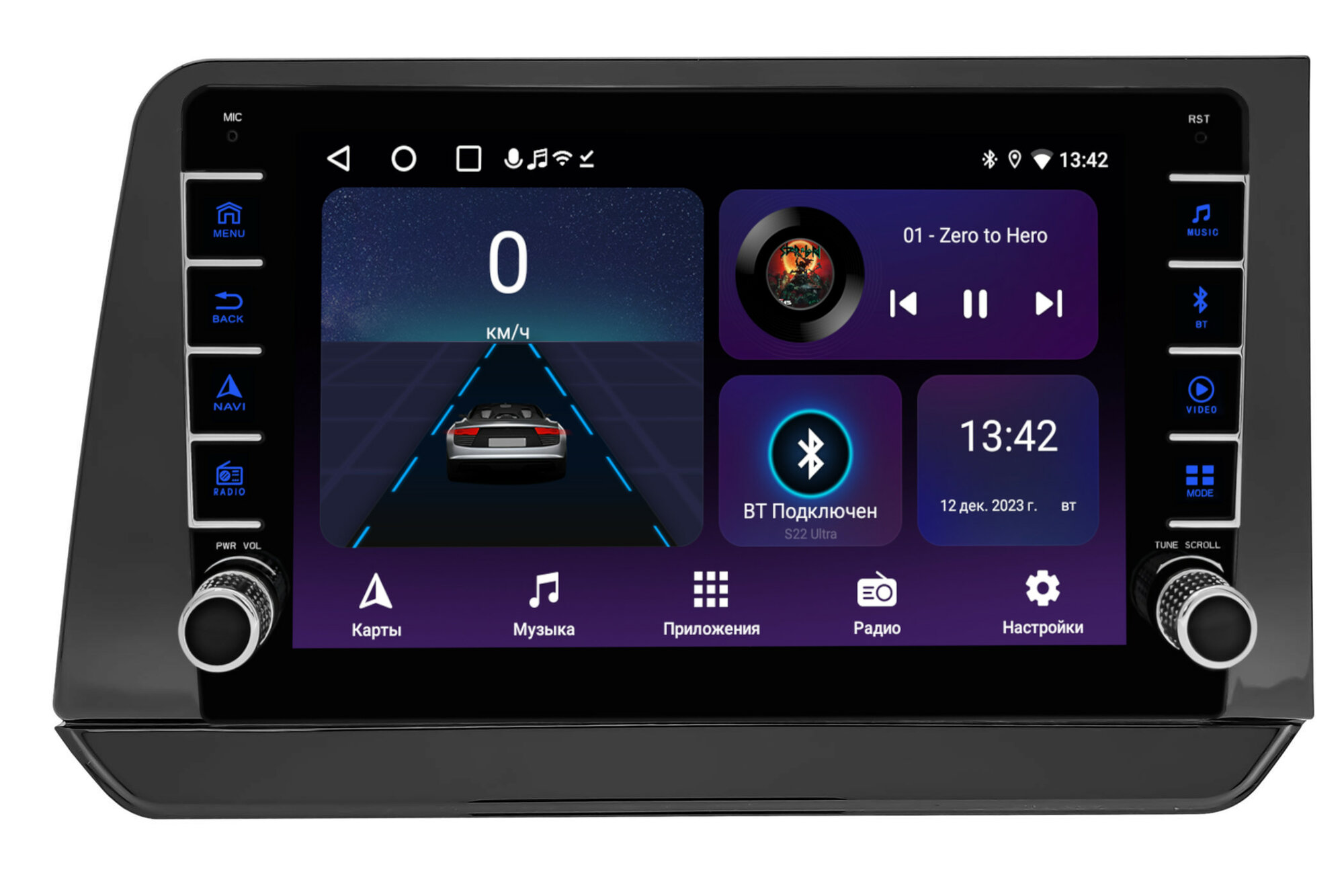 Магнитола Nissan Note 2021+ Wide Media LC1406ON-2/32B (правый руль)