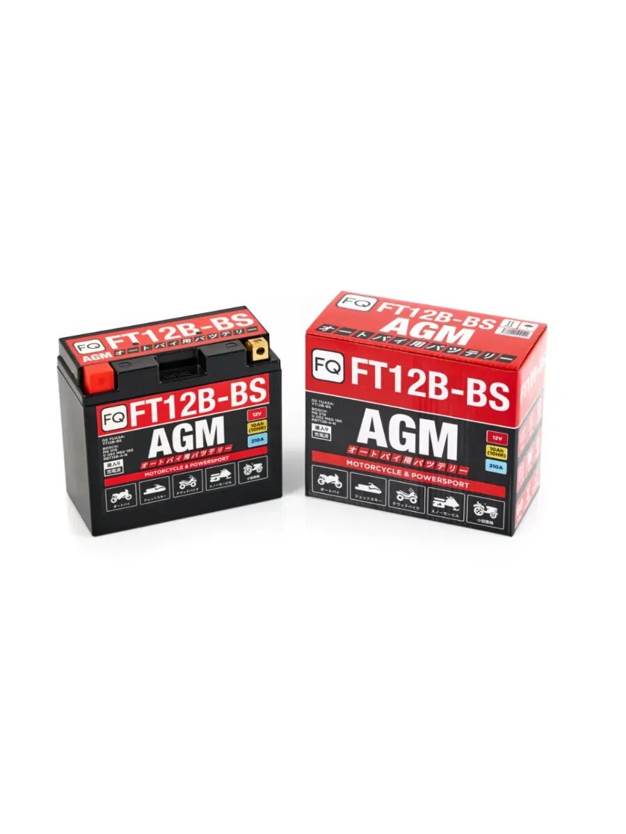 Аккумулятор FQ мото AGM 12V 10,0Ah 210 A FT12B-BS AGM