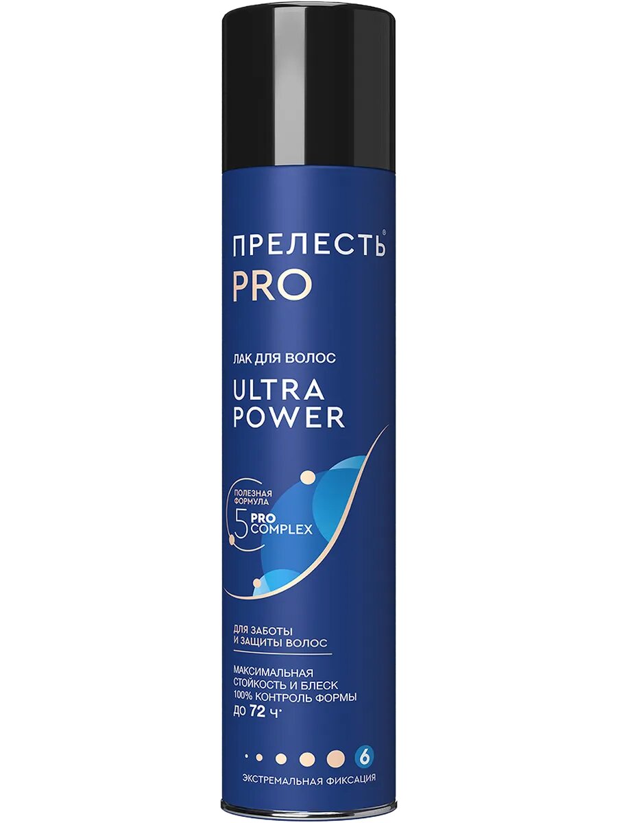 Лак для волос прелесть Professional Ultra Power, экстремальн