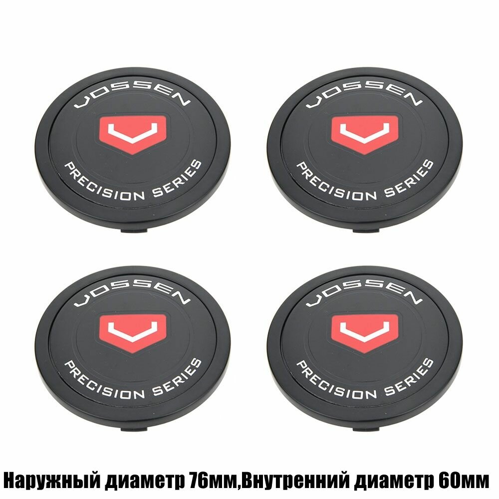 Колпачки на литые диски для Порше 76мм/60мм/16мм Воссен VOSSEN Наклейка Заглушки ступицы комплект 4 шт