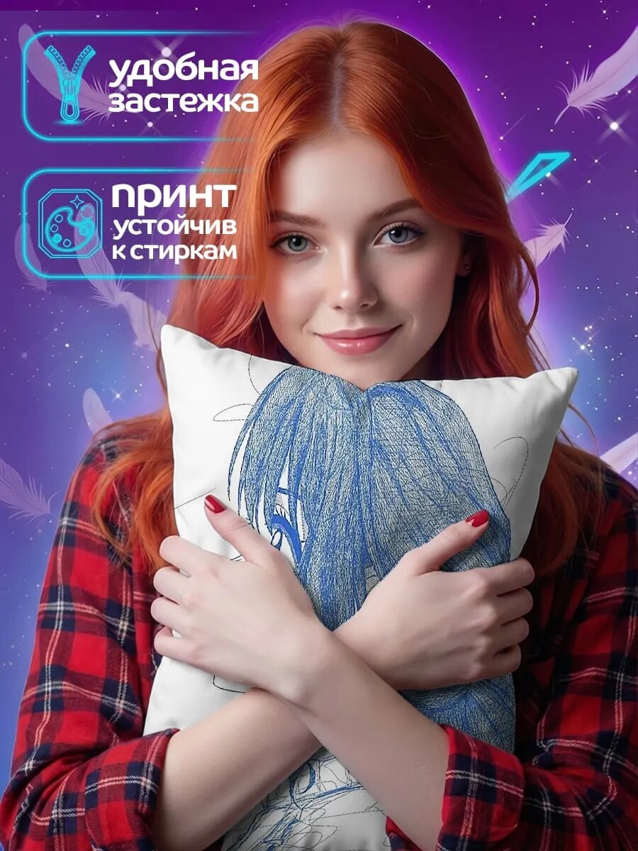 Подушка дакимакура Девушка в профиль — фото 1