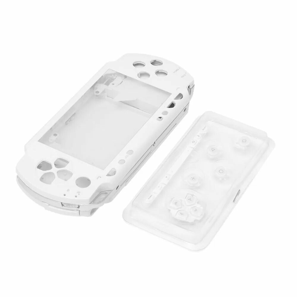Чехол для PSP 1000, белый, с комплектом кнопок и крепежа