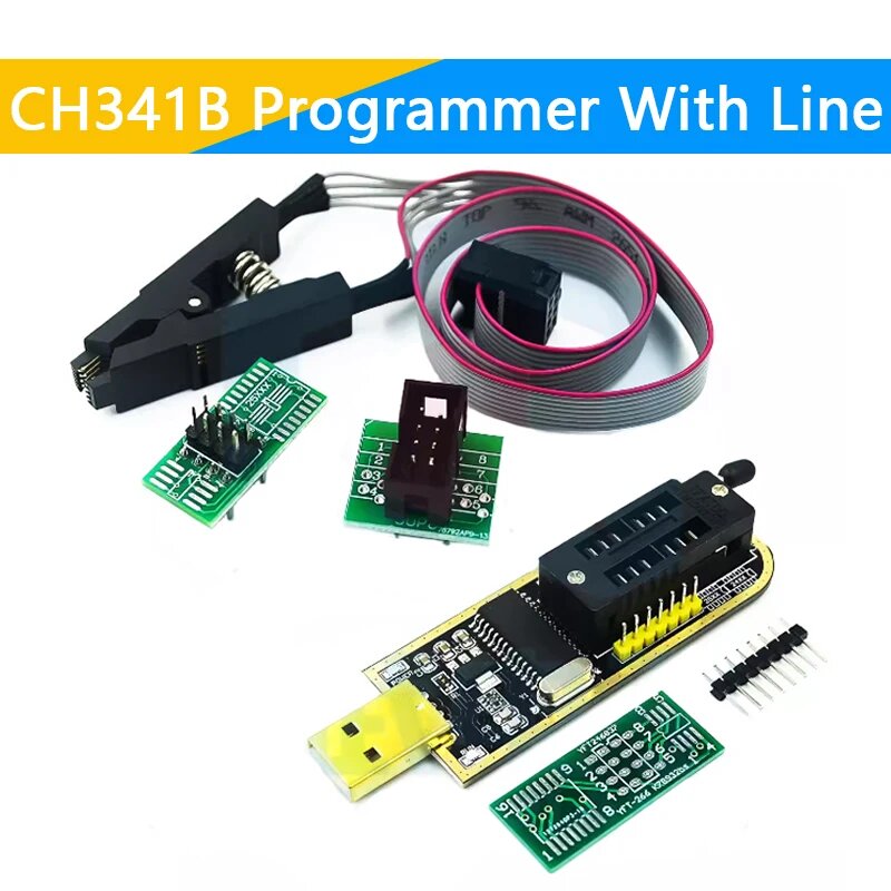 CH341B программатор с кабелем для EEPROM/Flash BIOS