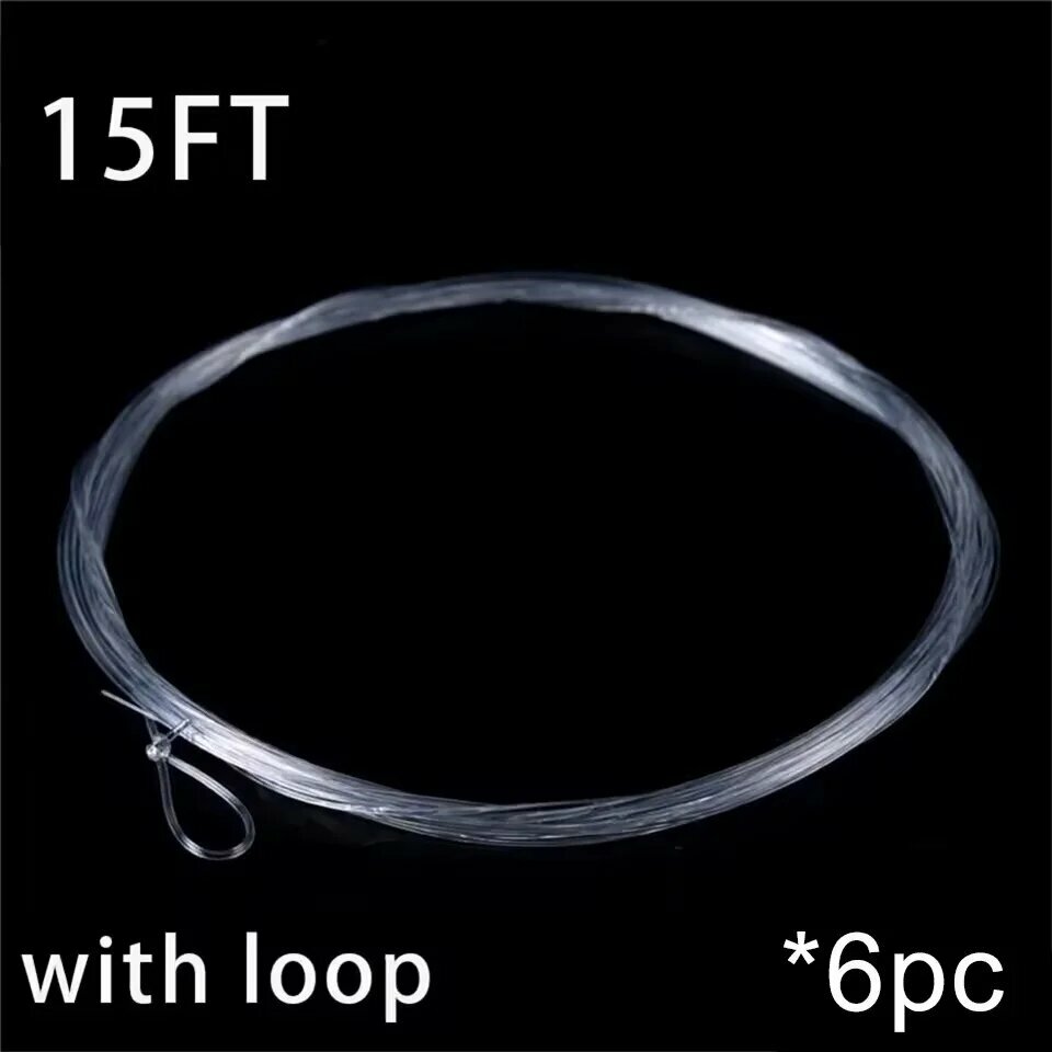 MAXIMUMCATCH Коническая нейлоновая леска для нахлыста 6 шт, 0X-7X 1X, 15FT with loops