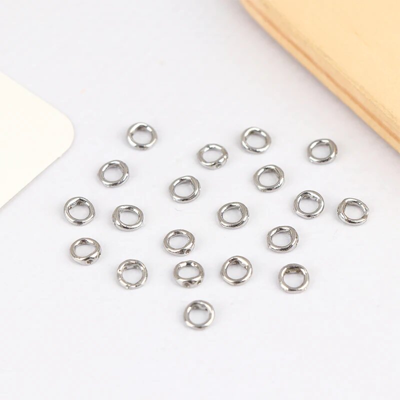Застежки для бижутерии HWetR, нержавеющая сталь, 5, 6, 8 мм, 20 шт. silver 5mm 20pcs