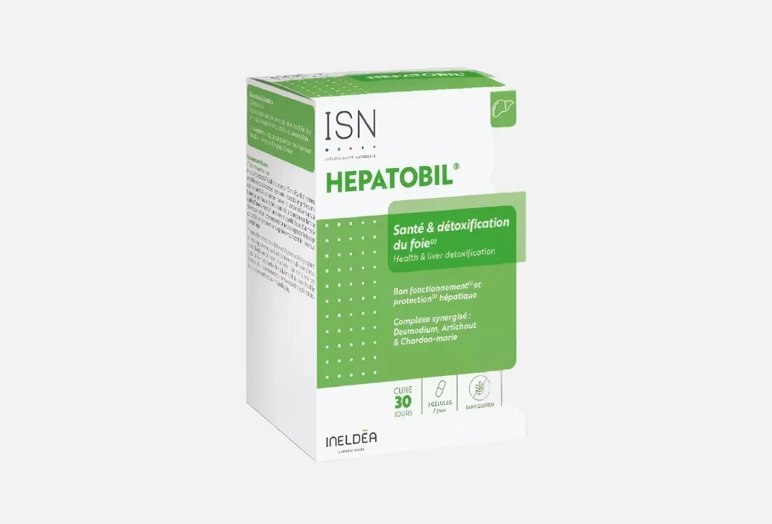 Ineldea Sante Naturelle Hepatobil артишок, расторопша, десмодиум Бад для здоровья печени 90 шт