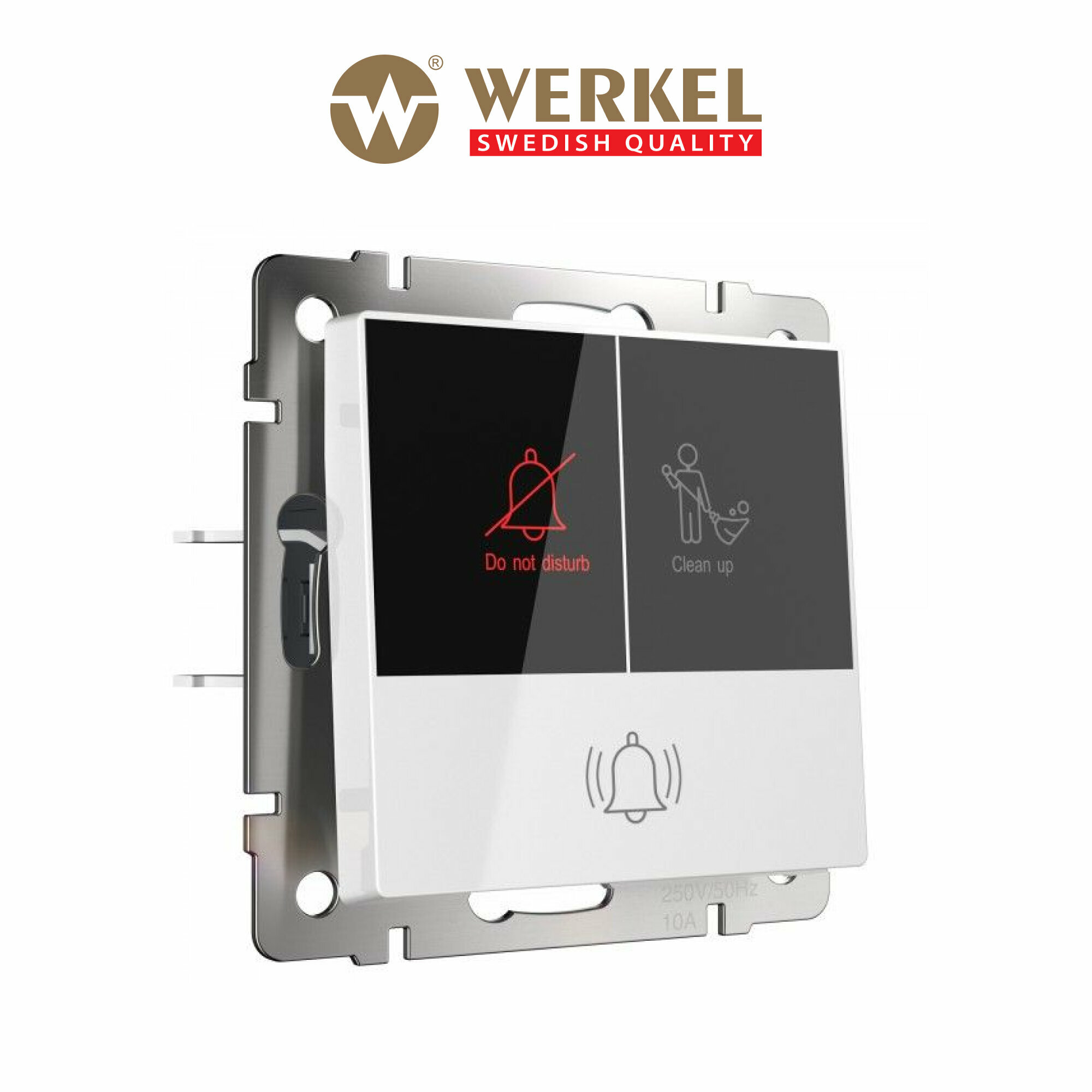 Кнопка звонка с индикацией для отелей Werkel W1114601, цвет белый, IP20