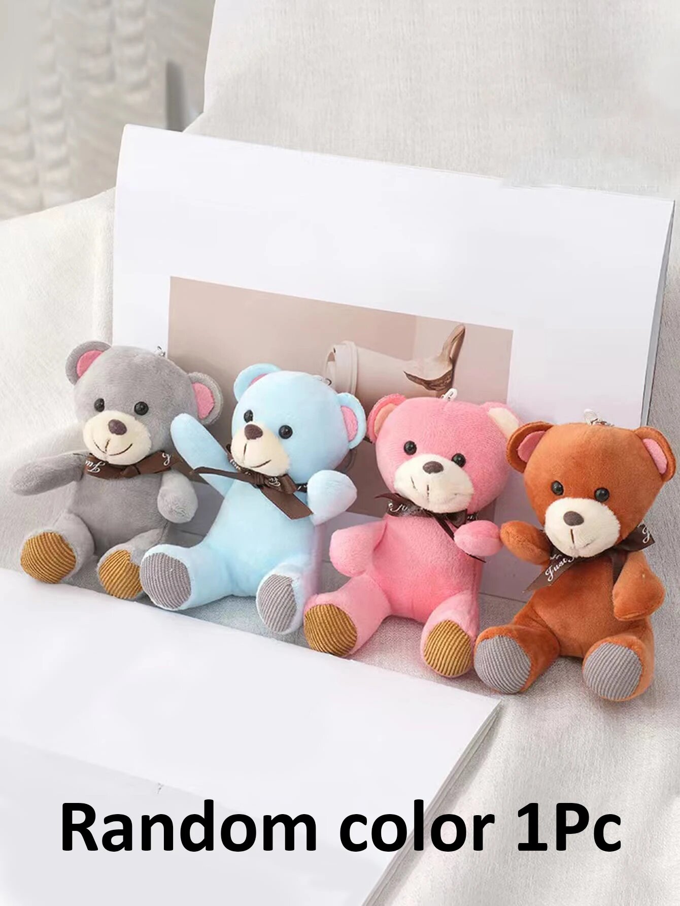Плюшевый медведь из флиса для собак Random Color 1Pc