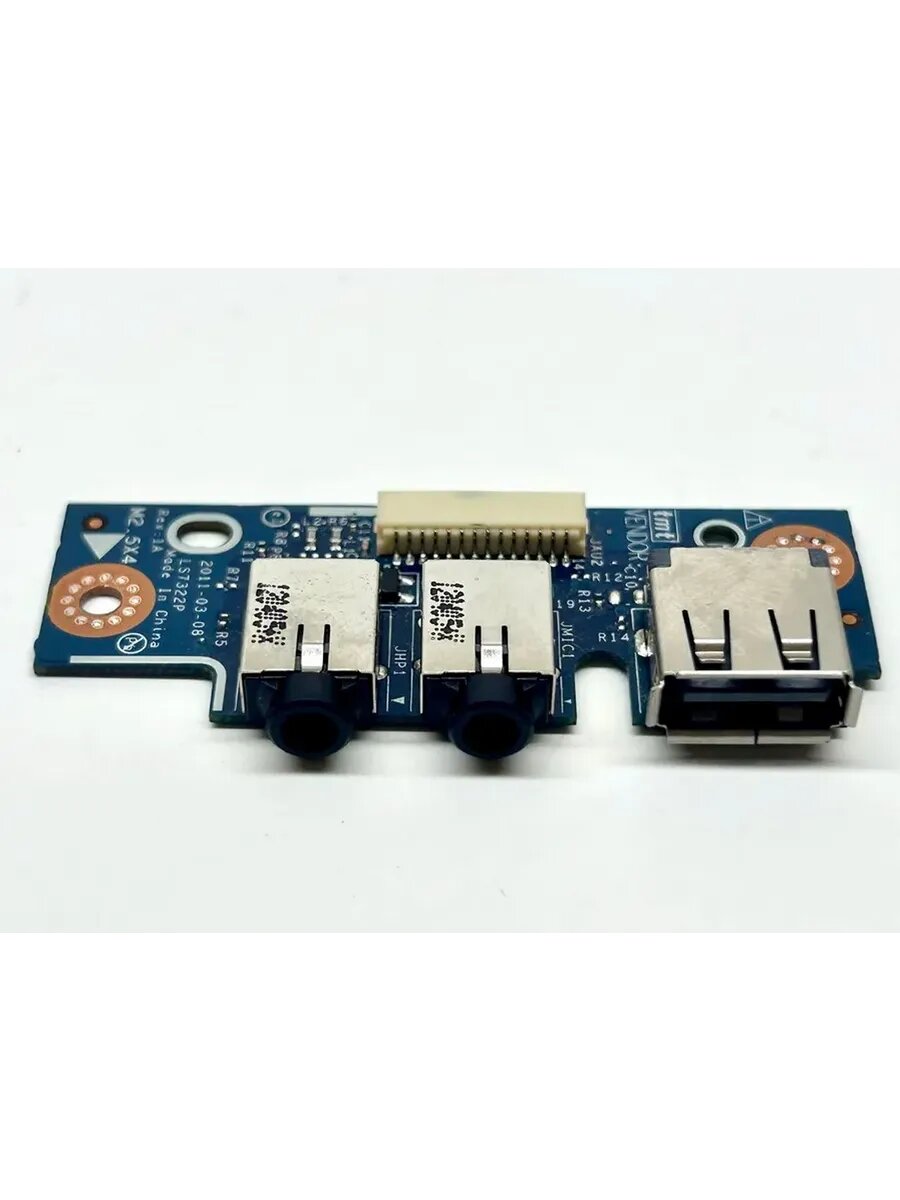 Плата аудио разъем + USB разъем для ноутбука Asus X53U