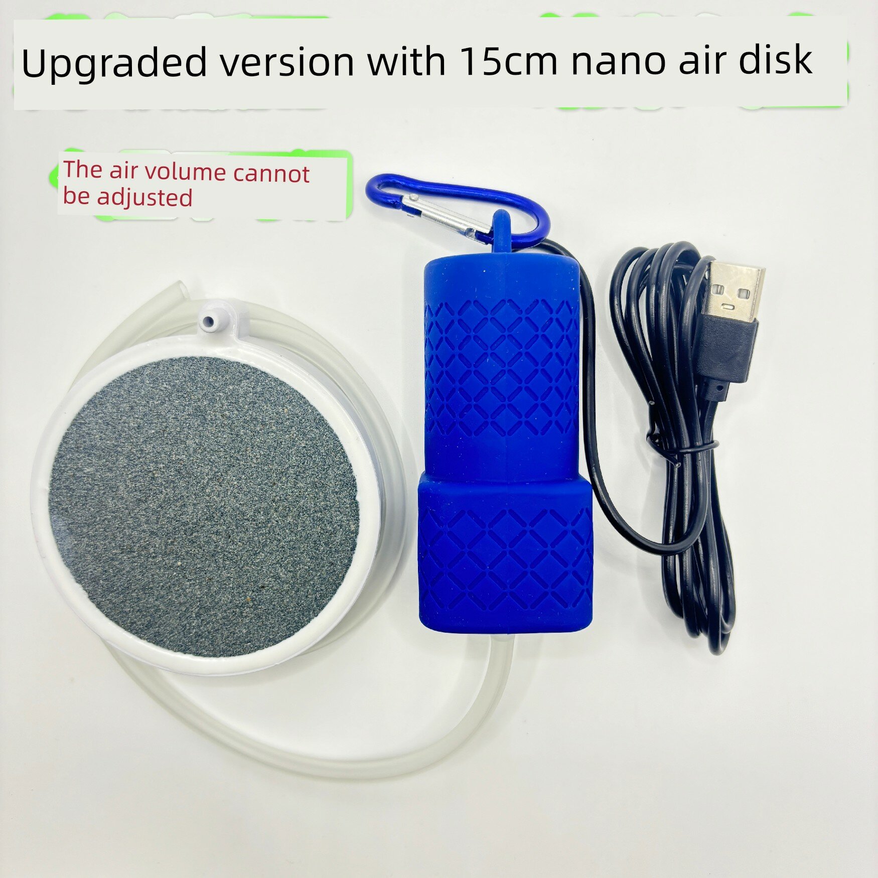 528 Силиконовый насос для аквариума с нано-диском 15 см, USB-питание, компактный аэратор