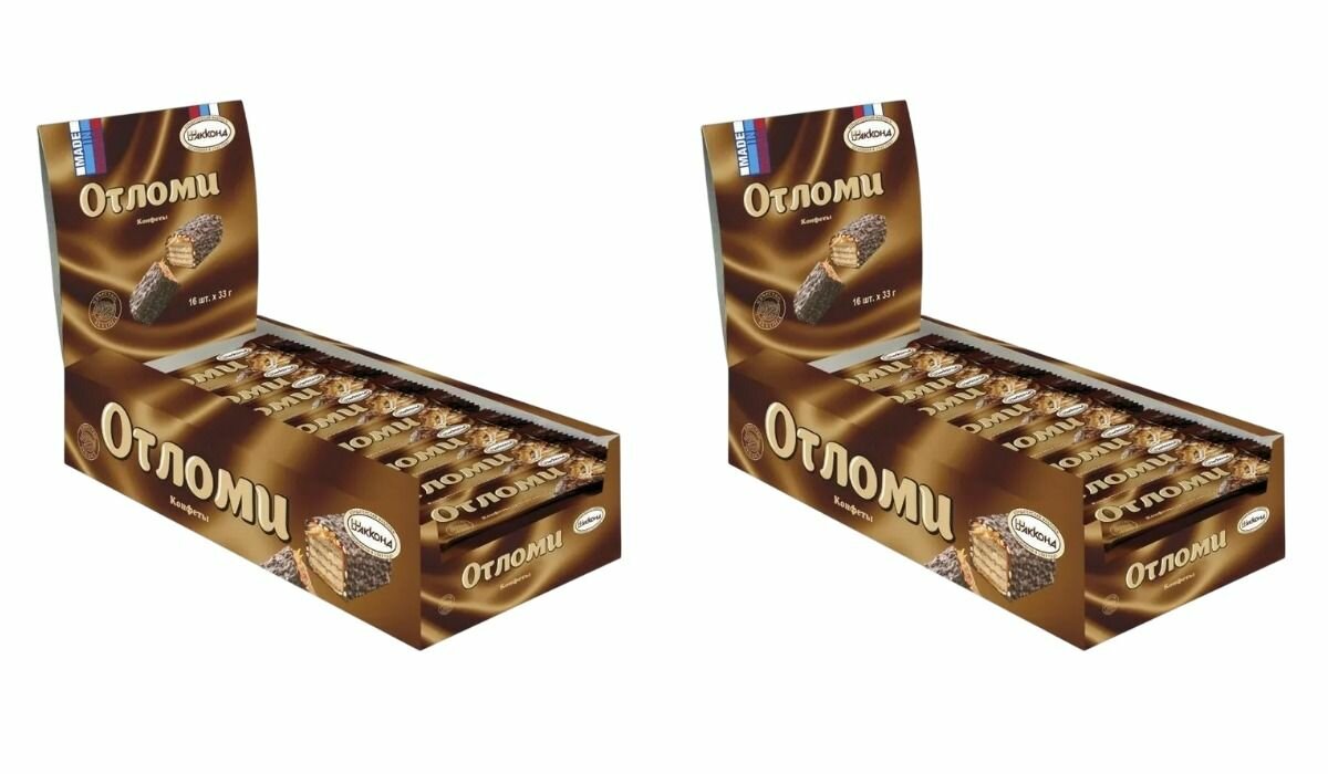 Акконд Конфеты Отломи, 16 шт по 33 г в уп, г, 2 уп