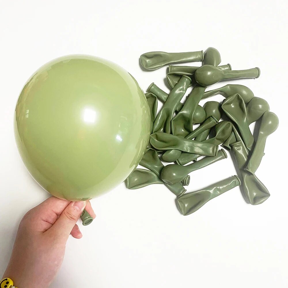 Набор воздушных шаров Surpsea ретро стиль песочно-белый 10/20/30/50 шт Avocado Green, 12inch, 20Pcs