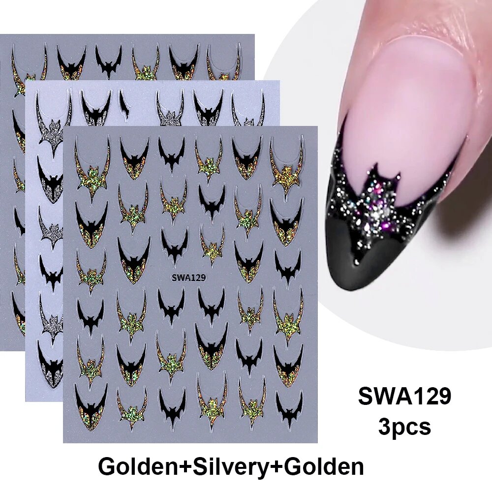 Набор 3D-наклеек для ногтей SWEET TREND (3 шт.) SWA129-3pcs